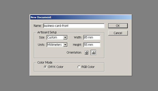 Make A Print Ready 1 Colour Business Card In Adobe Illustrator Creative Individual Design Blog